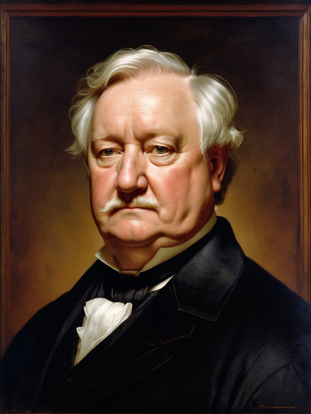 Premium Free ai Images | portrait of millard fillmore by rembrandt ...