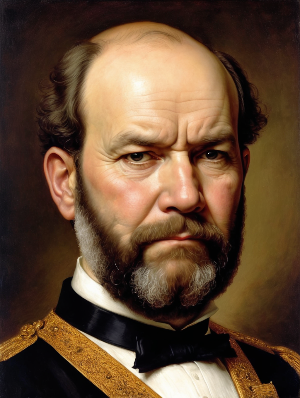Premium Free ai Images | portrait of james garfield by rembrandt ...