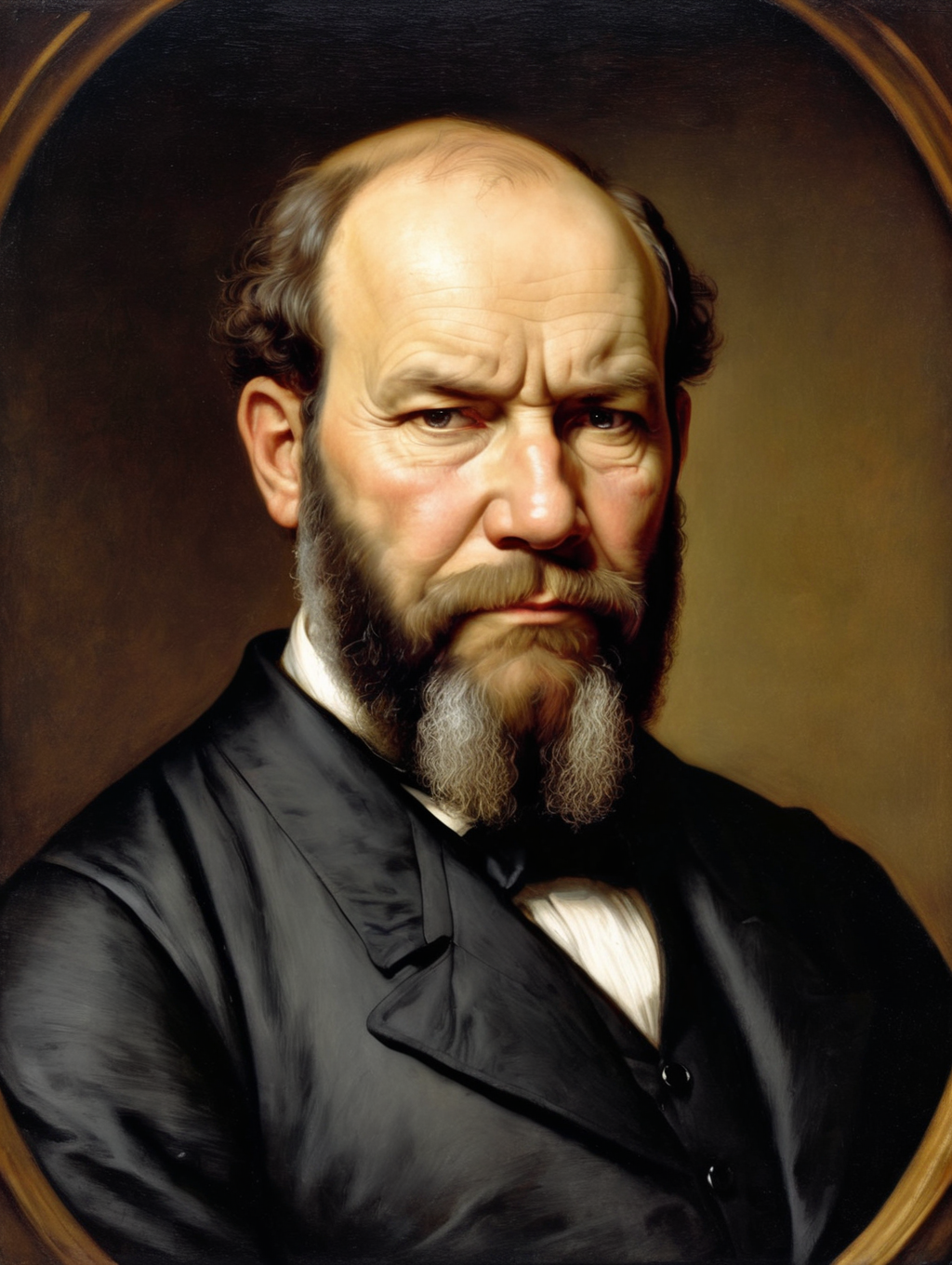 Premium Free ai Images | portrait of james garfield by rembrandt ...
