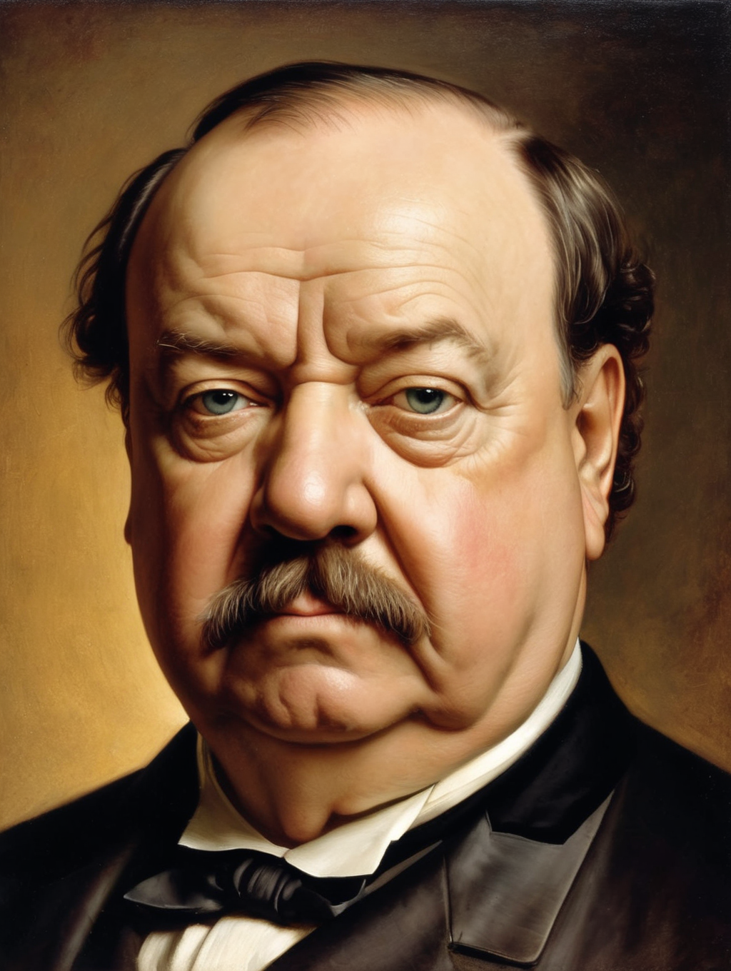 Premium Free ai Images | portrait of grover cleveland by rembrandt ...