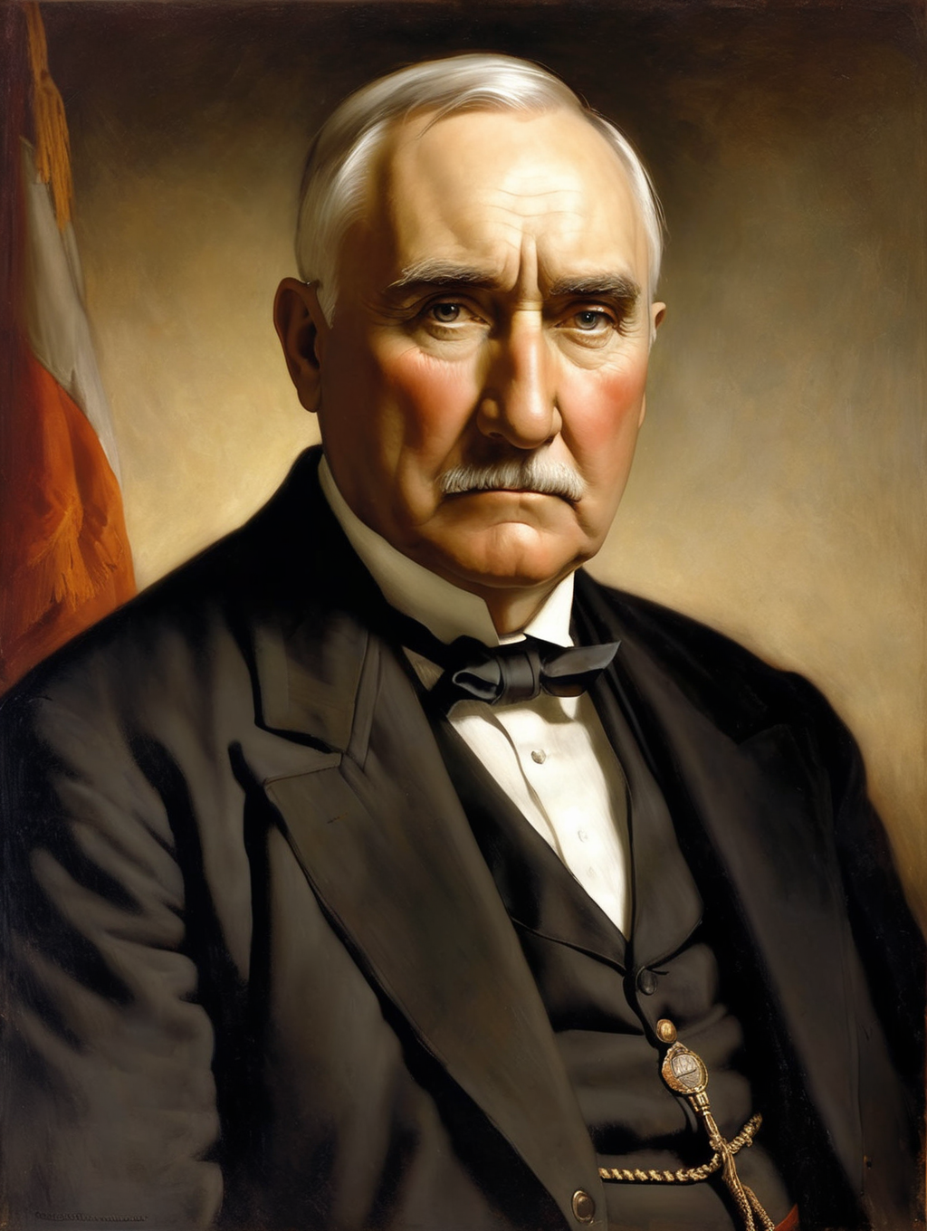 Premium Free ai Images | portrait of warren harding by rembrandt ...