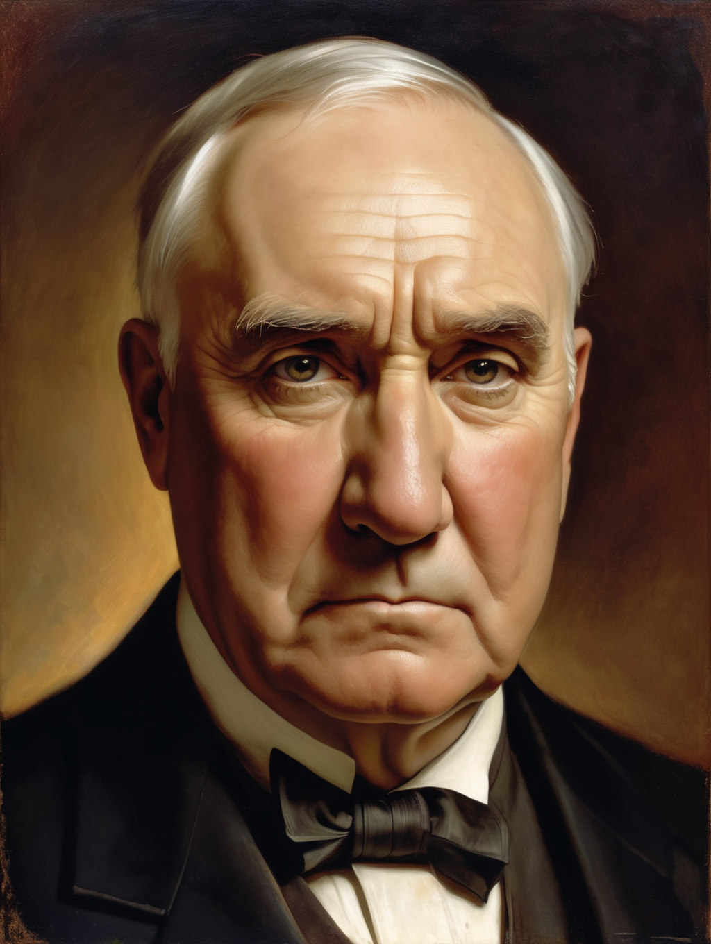 Premium Free ai Images | portrait of warren harding by rembrandt ...