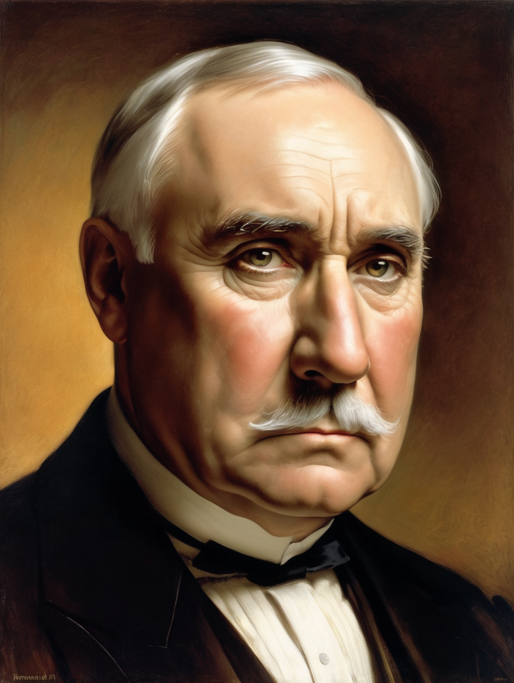 Premium Free ai Images | portrait of warren harding by rembrandt ...