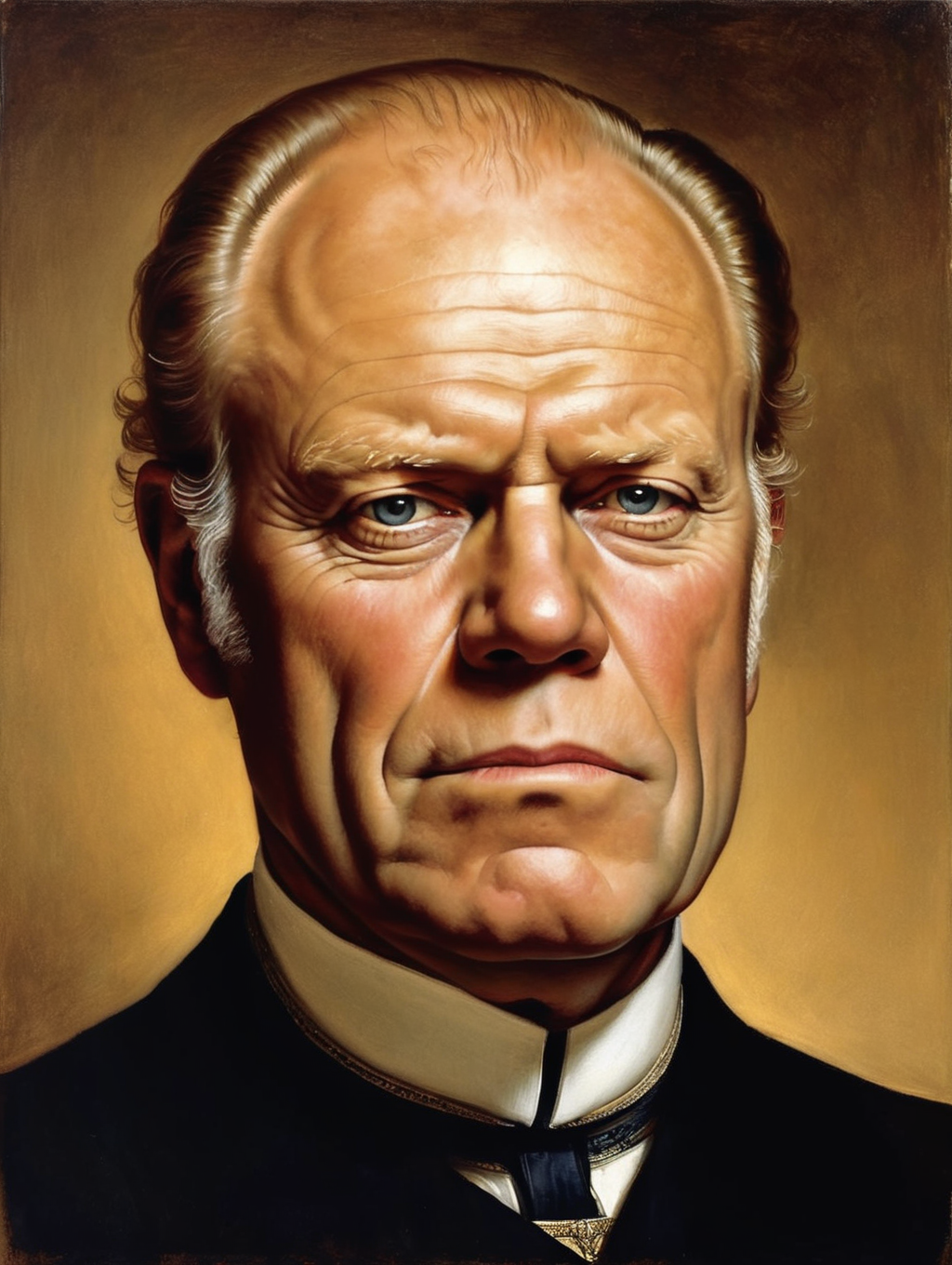 Premium Free ai Images | portrait of gerald ford by rembrandt ...