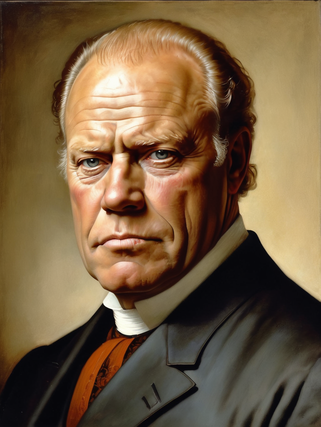 Premium Free ai Images | portrait of gerald ford by rembrandt ...