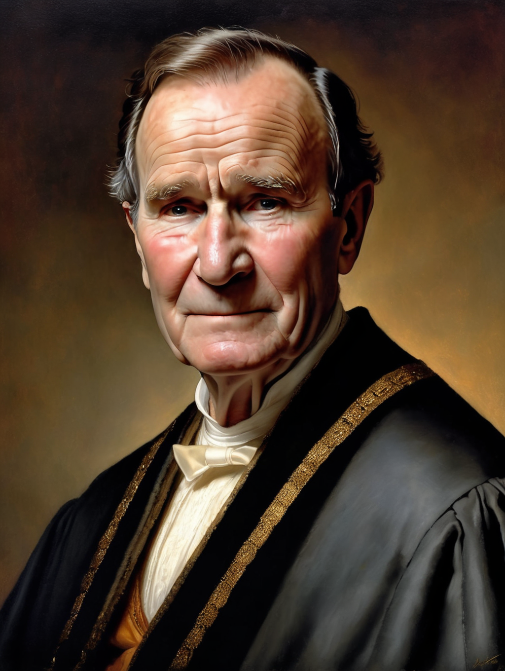 Premium Free ai Images | portrait of george bush by rembrandt ...