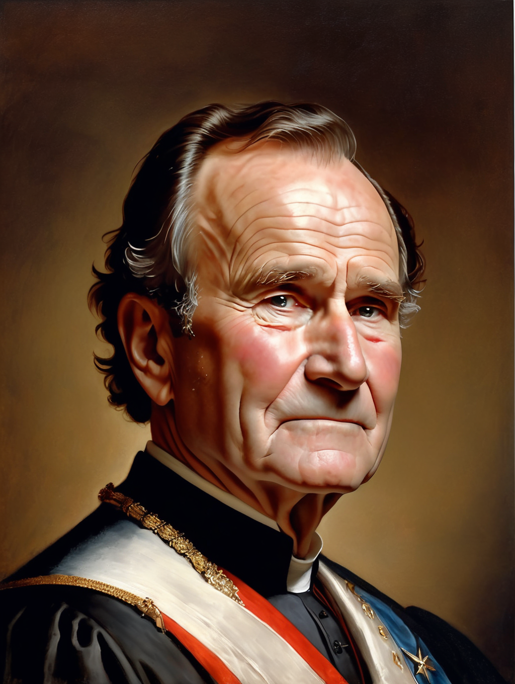 Premium Free ai Images | portrait of george bush by rembrandt ...