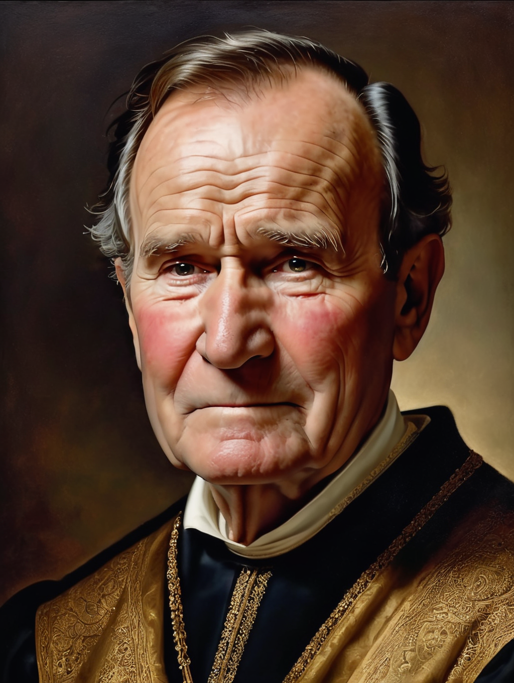 Premium Free ai Images | portrait of george bush by rembrandt ...