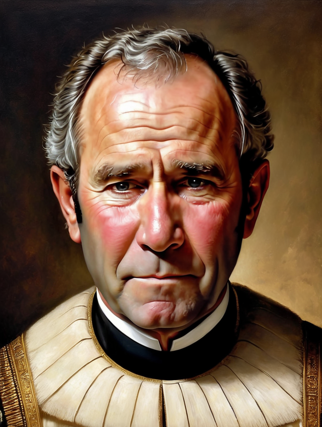 Premium Free ai Images | portrait of george bush by rembrandt ...