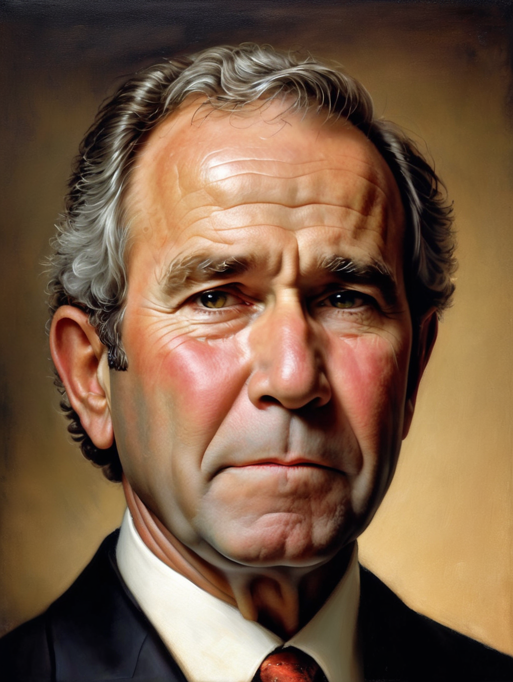 Premium Free ai Images | portrait of george bush by rembrandt ...