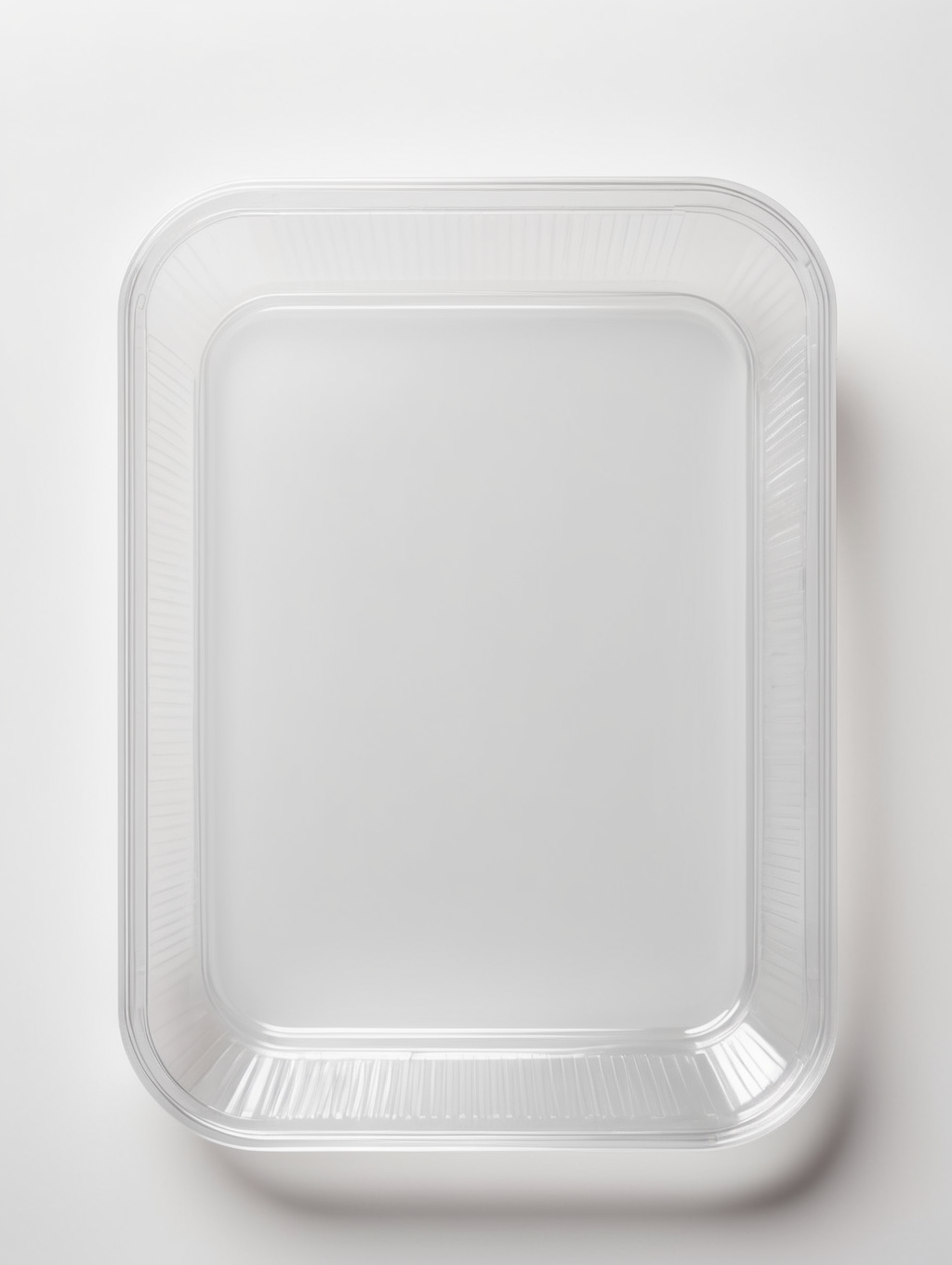 Premium Free ai Images | empty transparent plastic tray covered ...