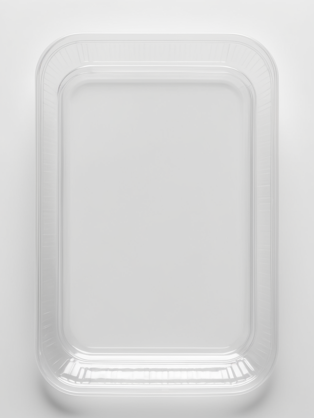 Premium Free ai Images | empty transparent plastic tray covered ...