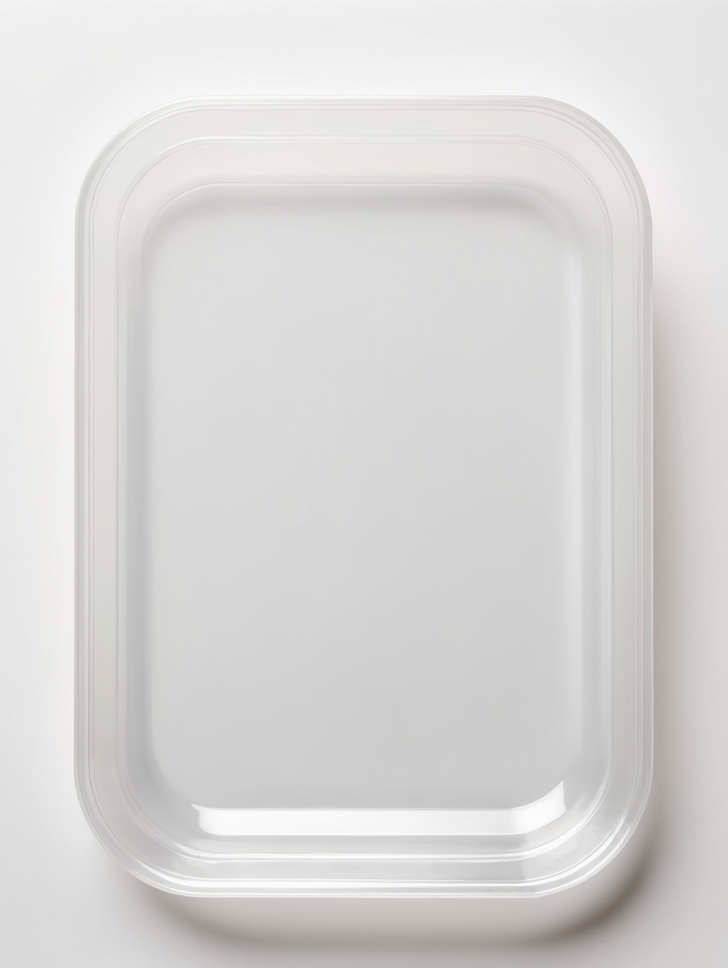 Premium Free ai Images | empty transparent plastic tray covered ...