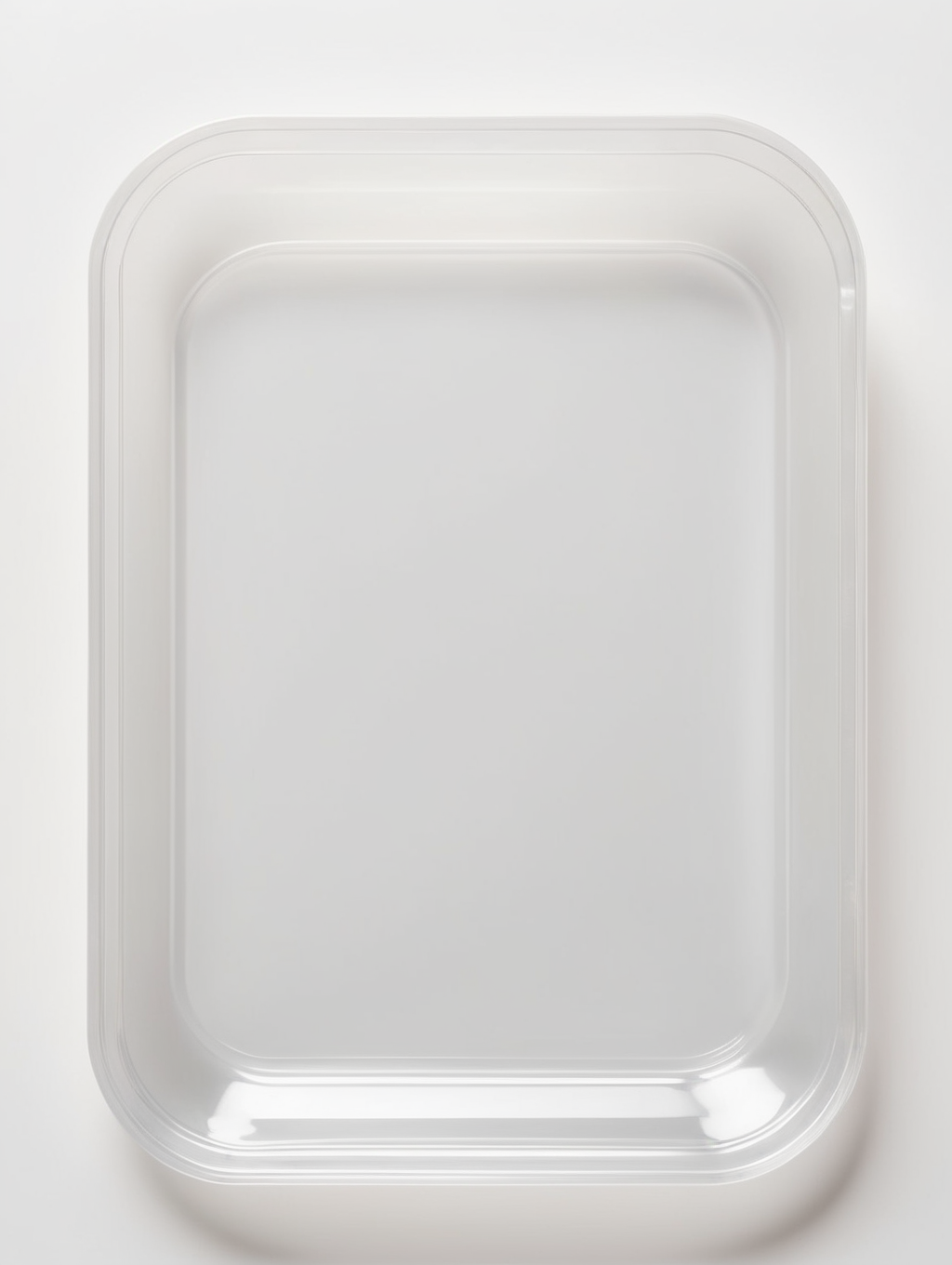 Premium Free ai Images | empty transparent plastic tray covered ...