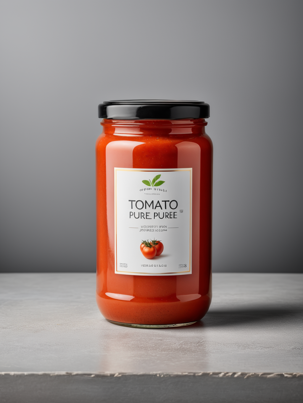 Premium Free ai Images | tomato puree jar mockup no label isolated grey ...