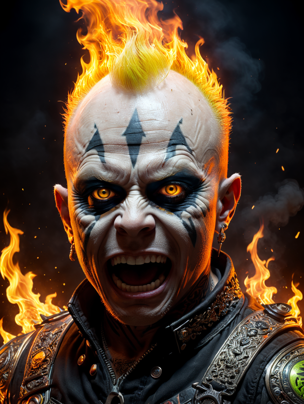 Premium Free ai Images | keith flint the prodigy fire starter
