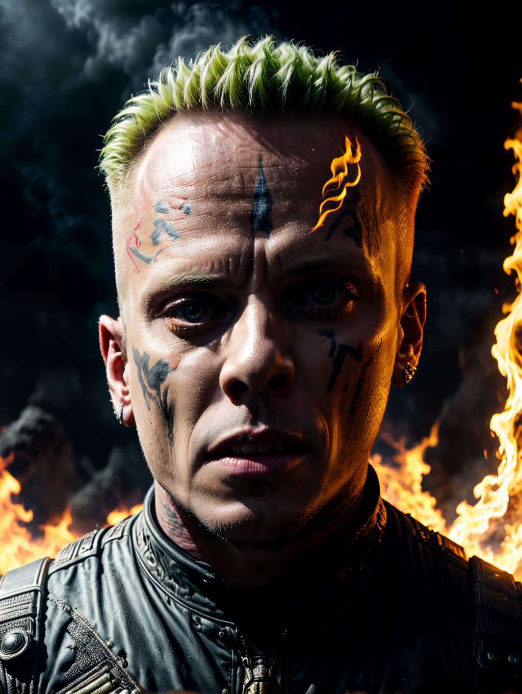 Premium Free Ai Images Keith Flint The Prodigy Fire Starter