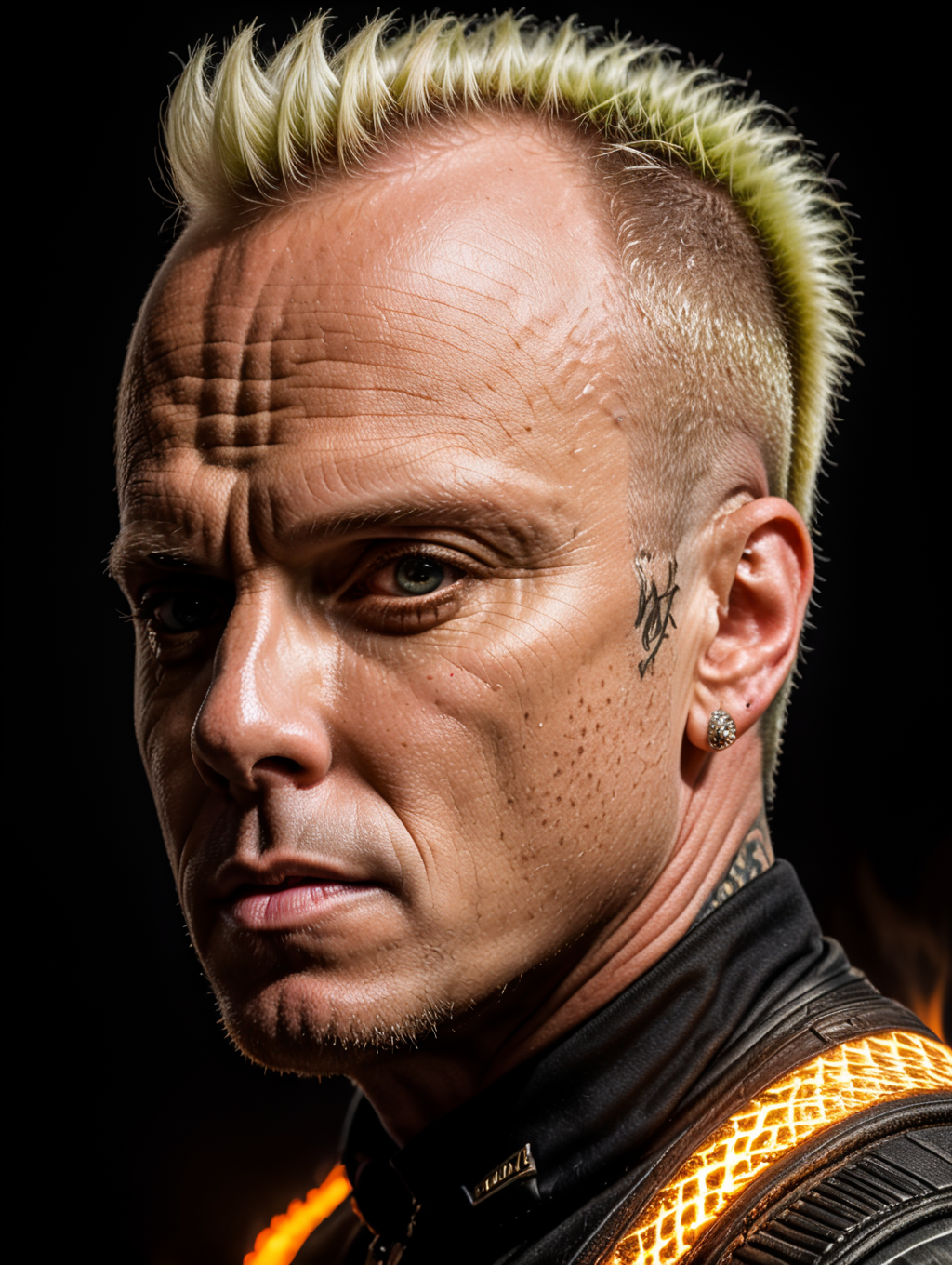 Premium Free ai Images | keith flint the prodigy fire starter