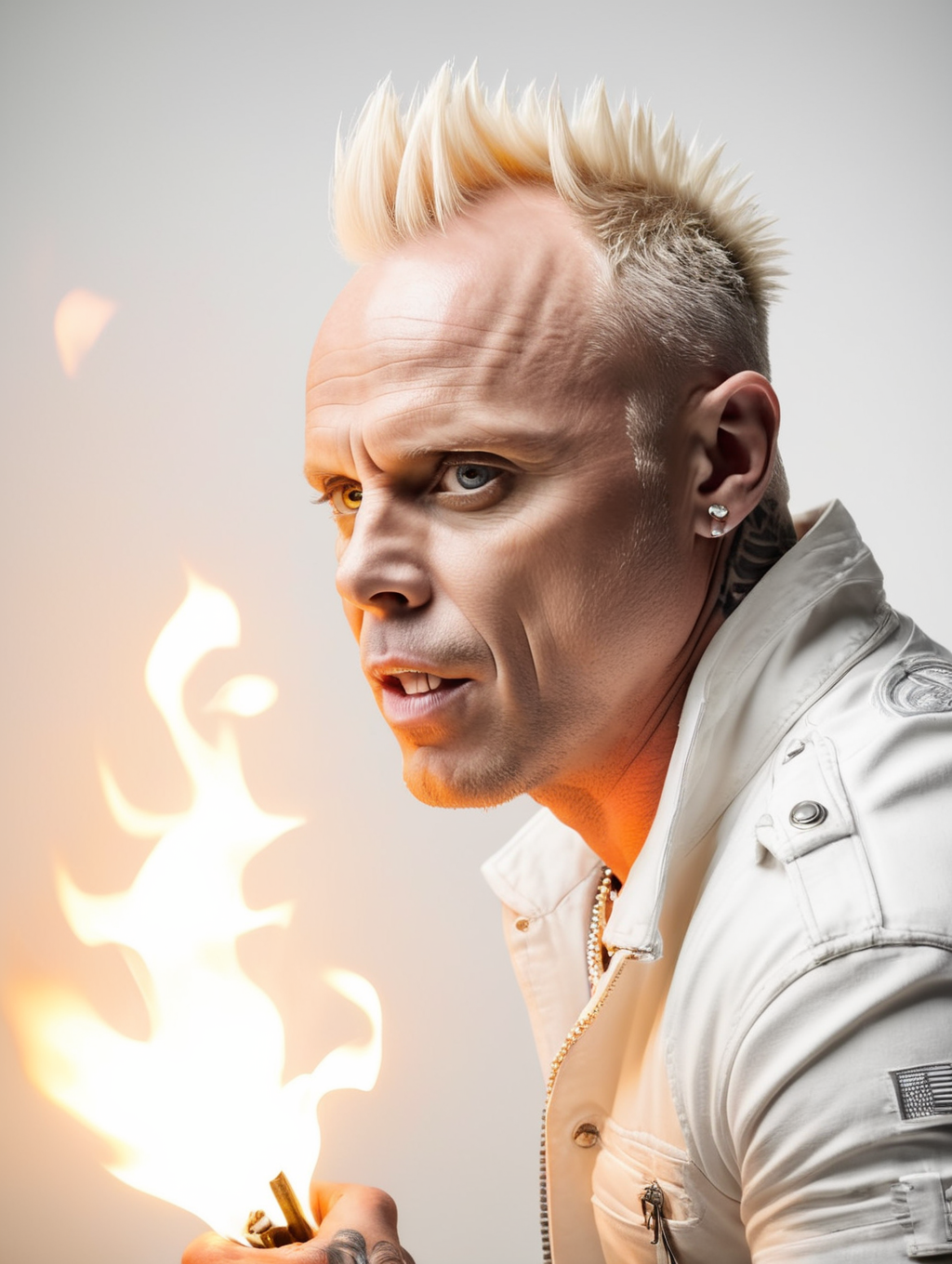 Premium Free ai Images | keith flint the prodigy fire starter