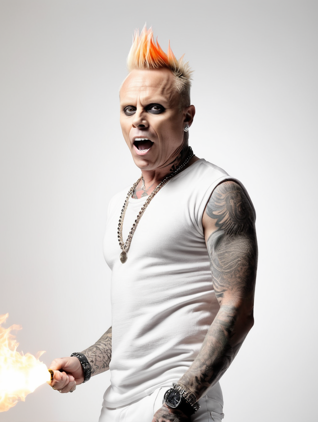 Premium Free ai Images | keith flint the prodigy fire starter