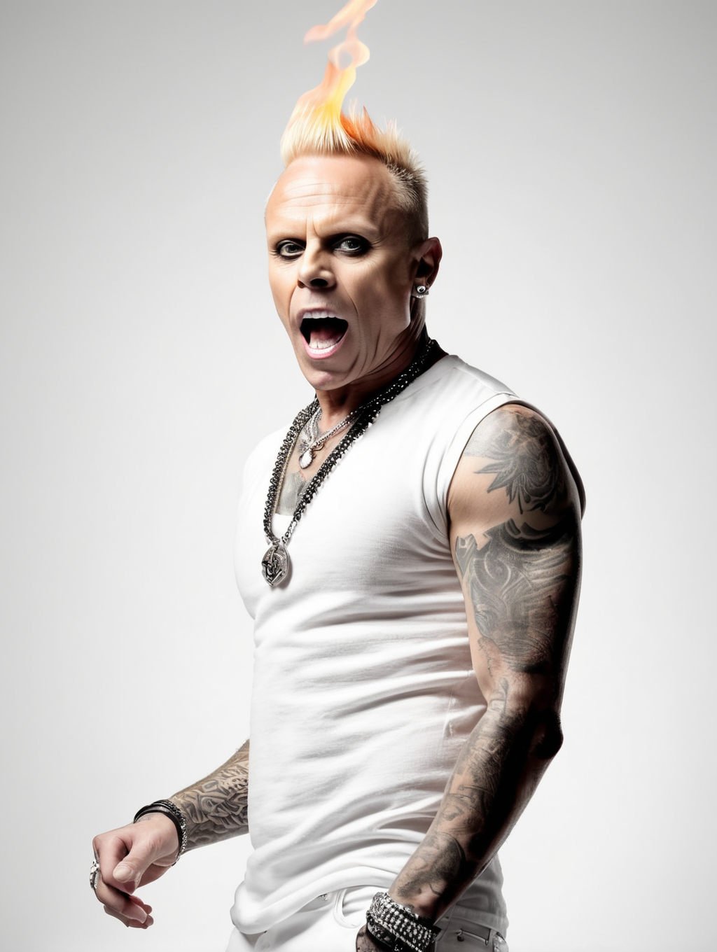 Premium Free ai Images | keith flint the prodigy fire starter