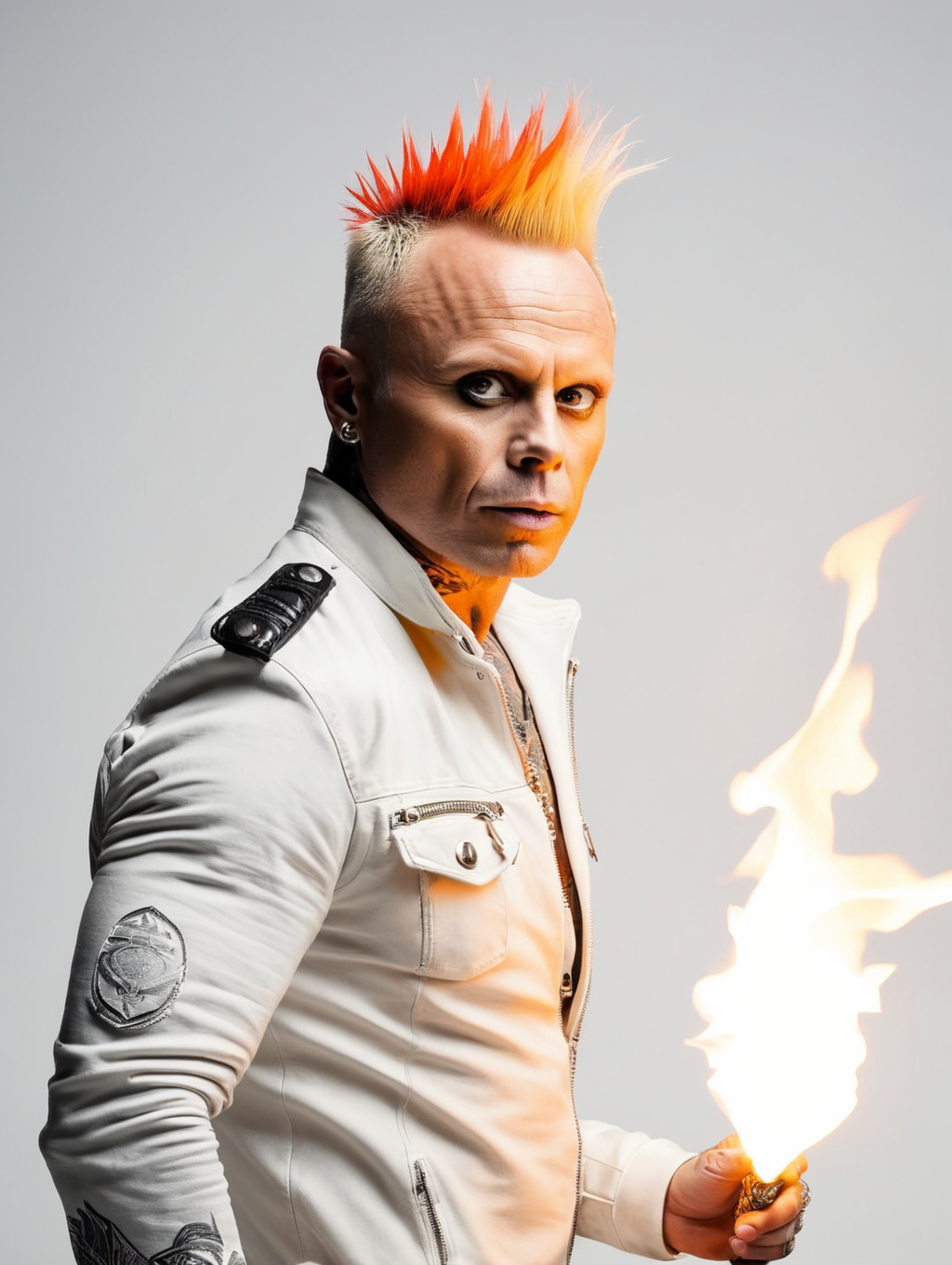Premium Free ai Images | keith flint the prodigy fire starter