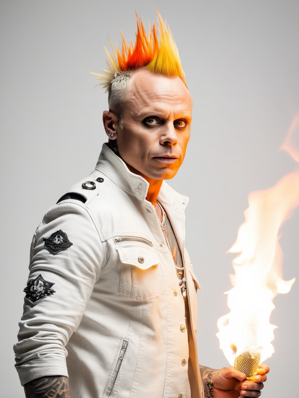 Premium Free ai Images | keith flint the prodigy fire starter