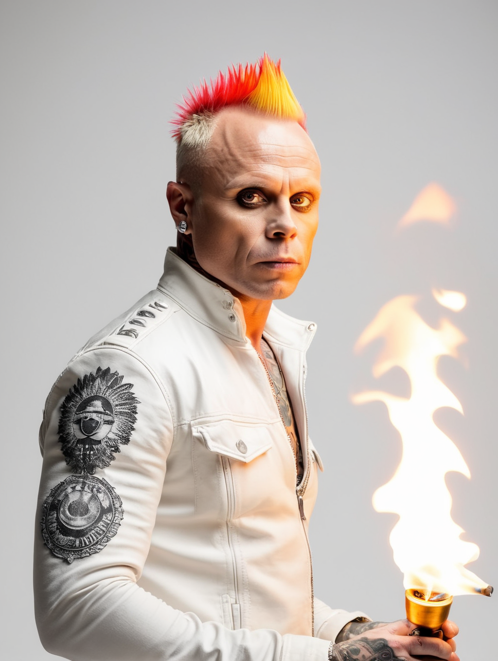 Premium Free ai Images | keith flint the prodigy fire starter