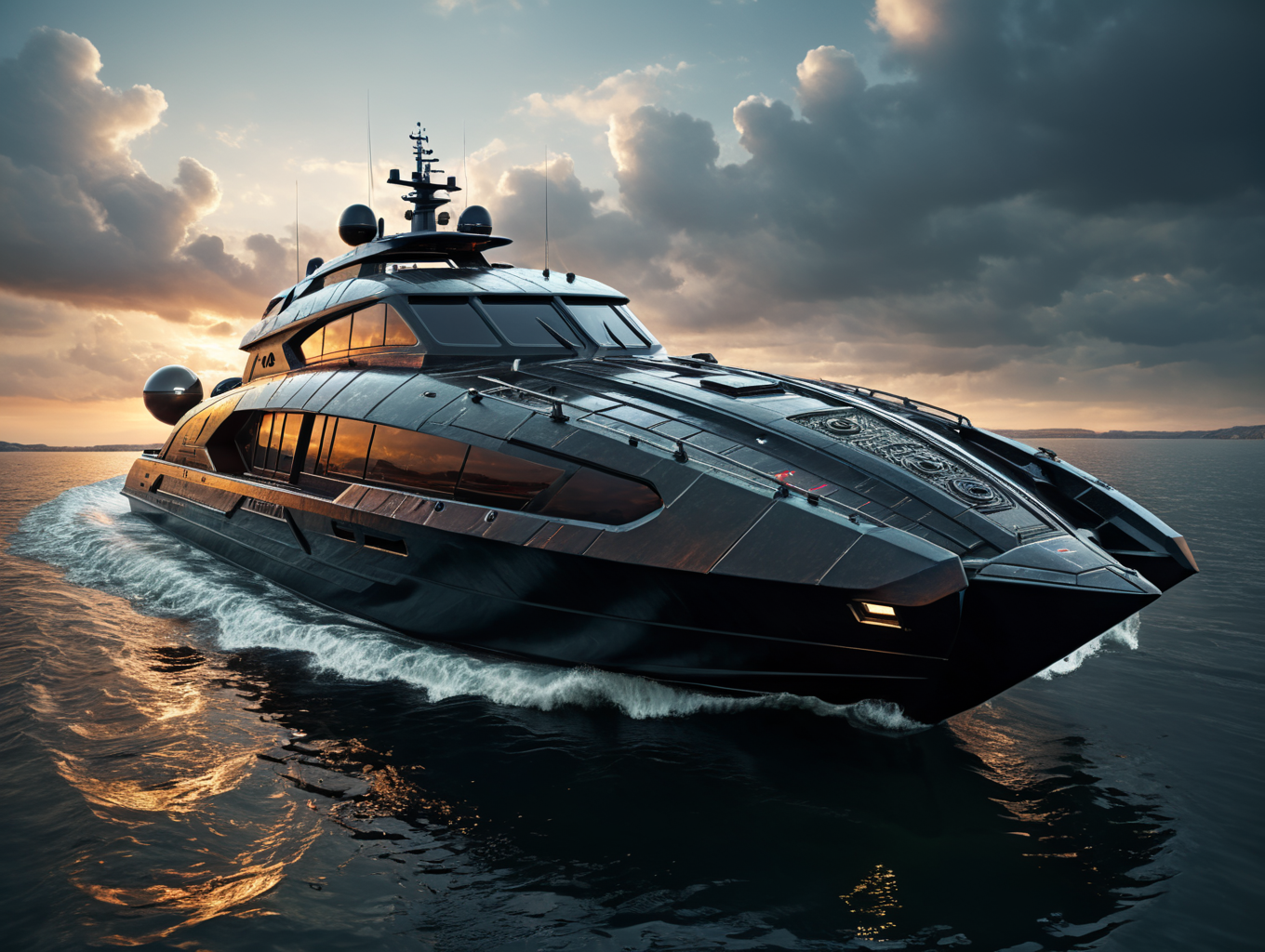 Premium Free ai Images | small futuristic boat