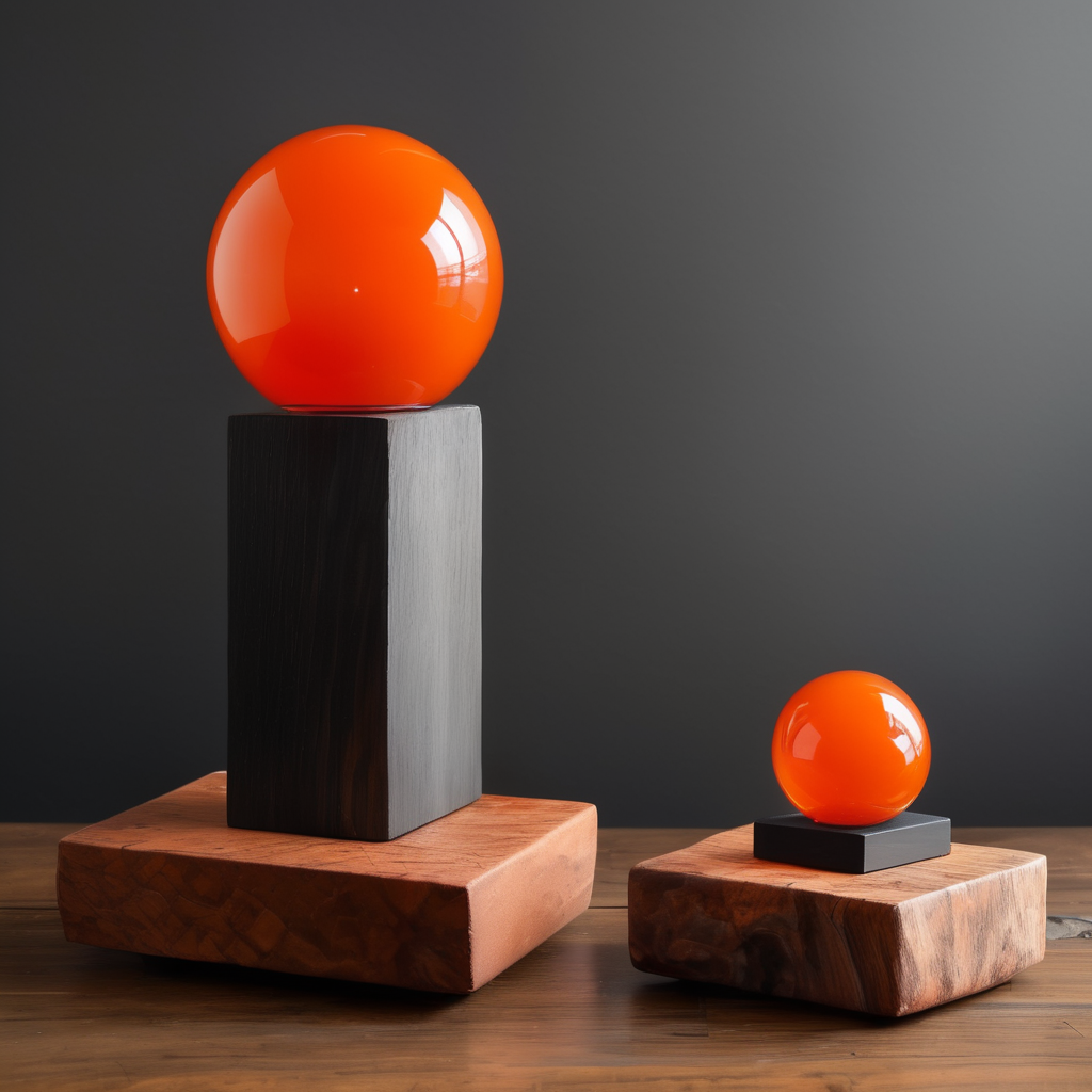 Premium Free ai Images | un totem de una roca color naranja brillante ...