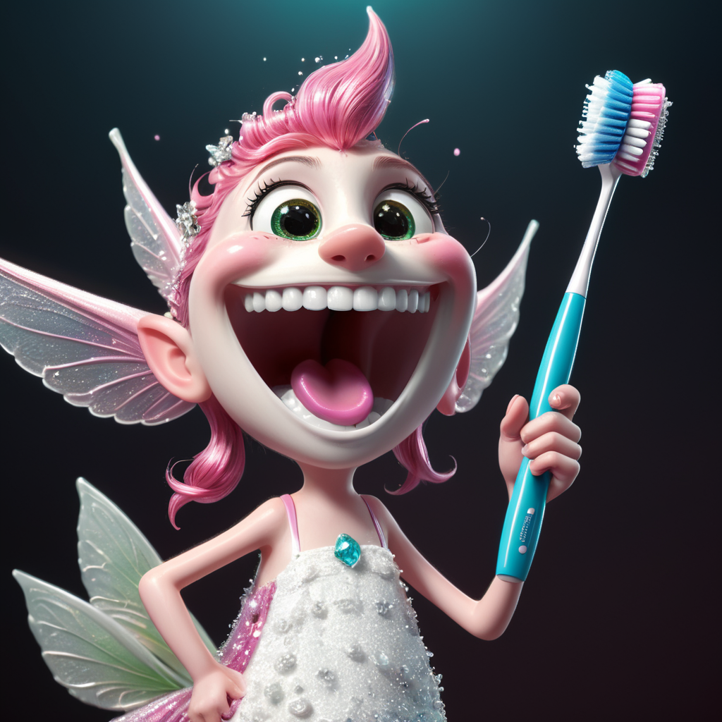 Premium Free ai Images | happy toothbrush dancing with toothpaste with ...