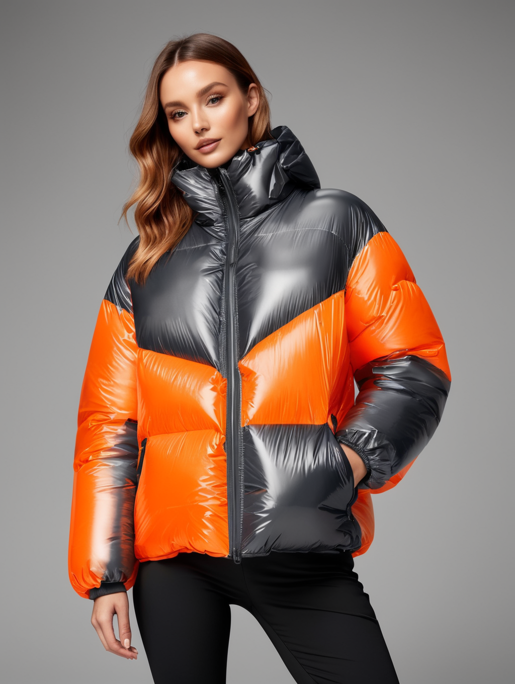 Premium Free ai Images | inflatable vibrant orange minimalist womens ...