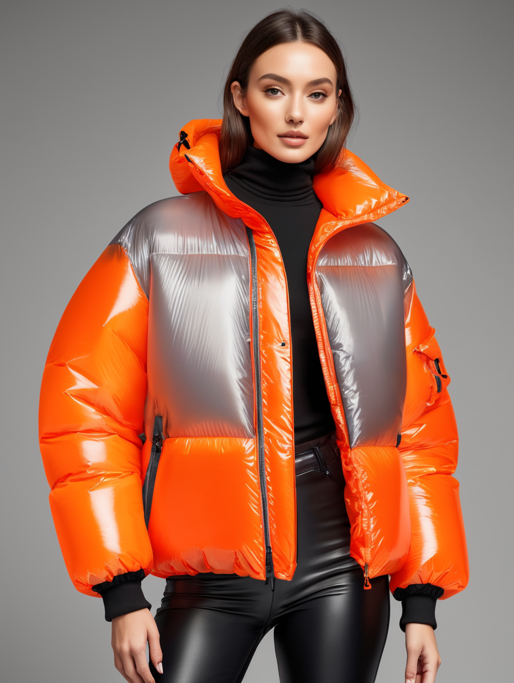 Premium Free ai Images | inflatable vibrant orange minimalist womens ...
