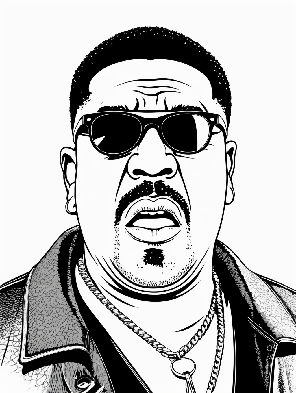Premium Free ai Images | angry fat black gangster wearing sunglasses in ...