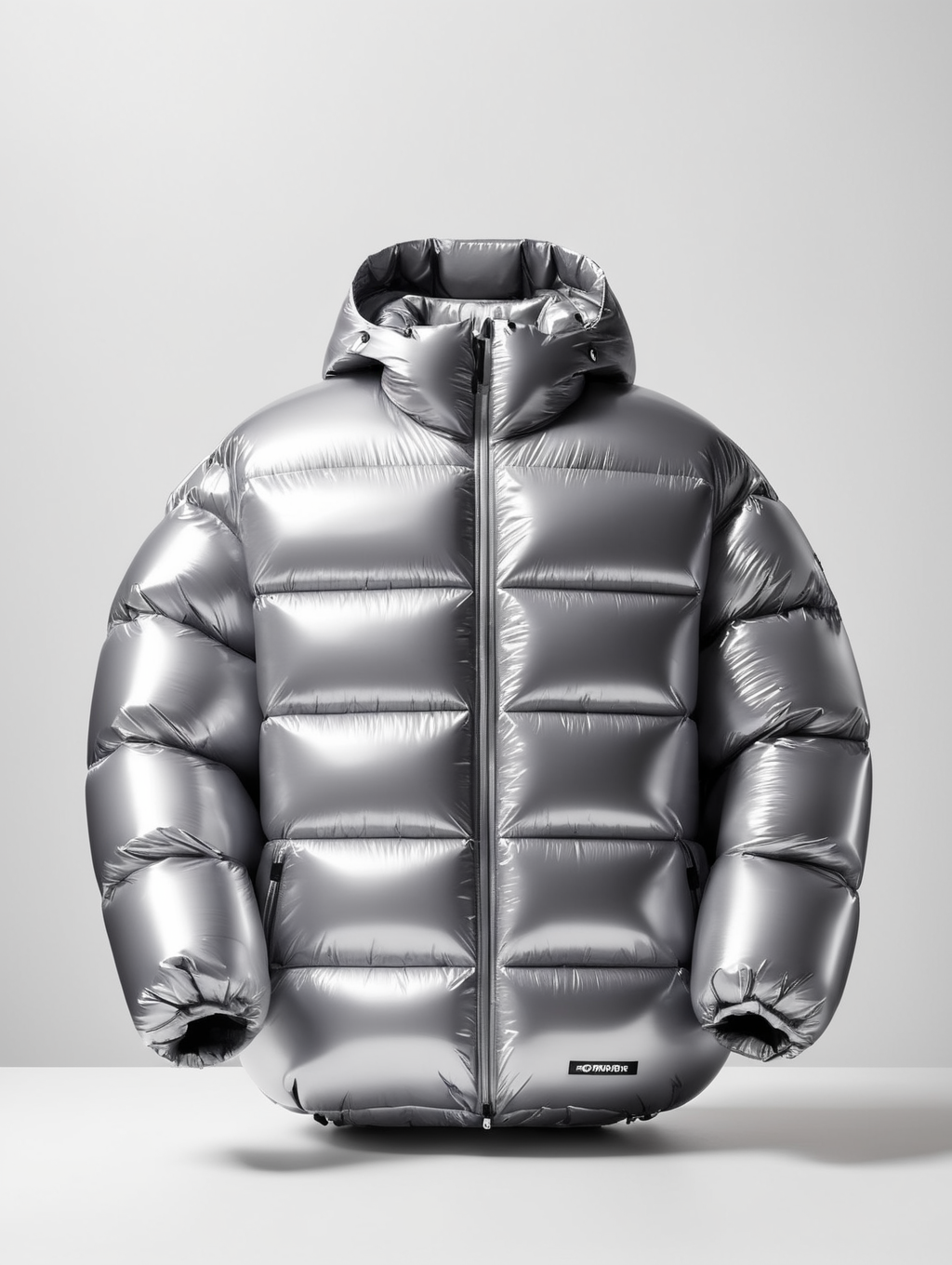Premium Free ai Images | inflatable chrome minimalist mans puffer ...