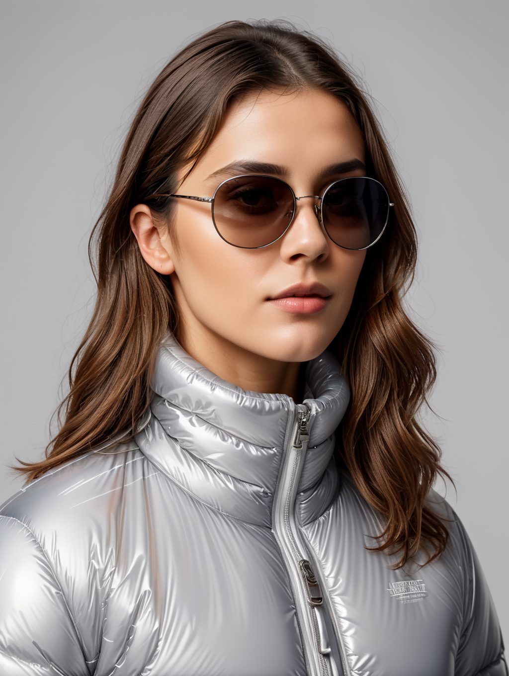 Premium Free ai Images | inflatable white minimalist womens puffer ...
