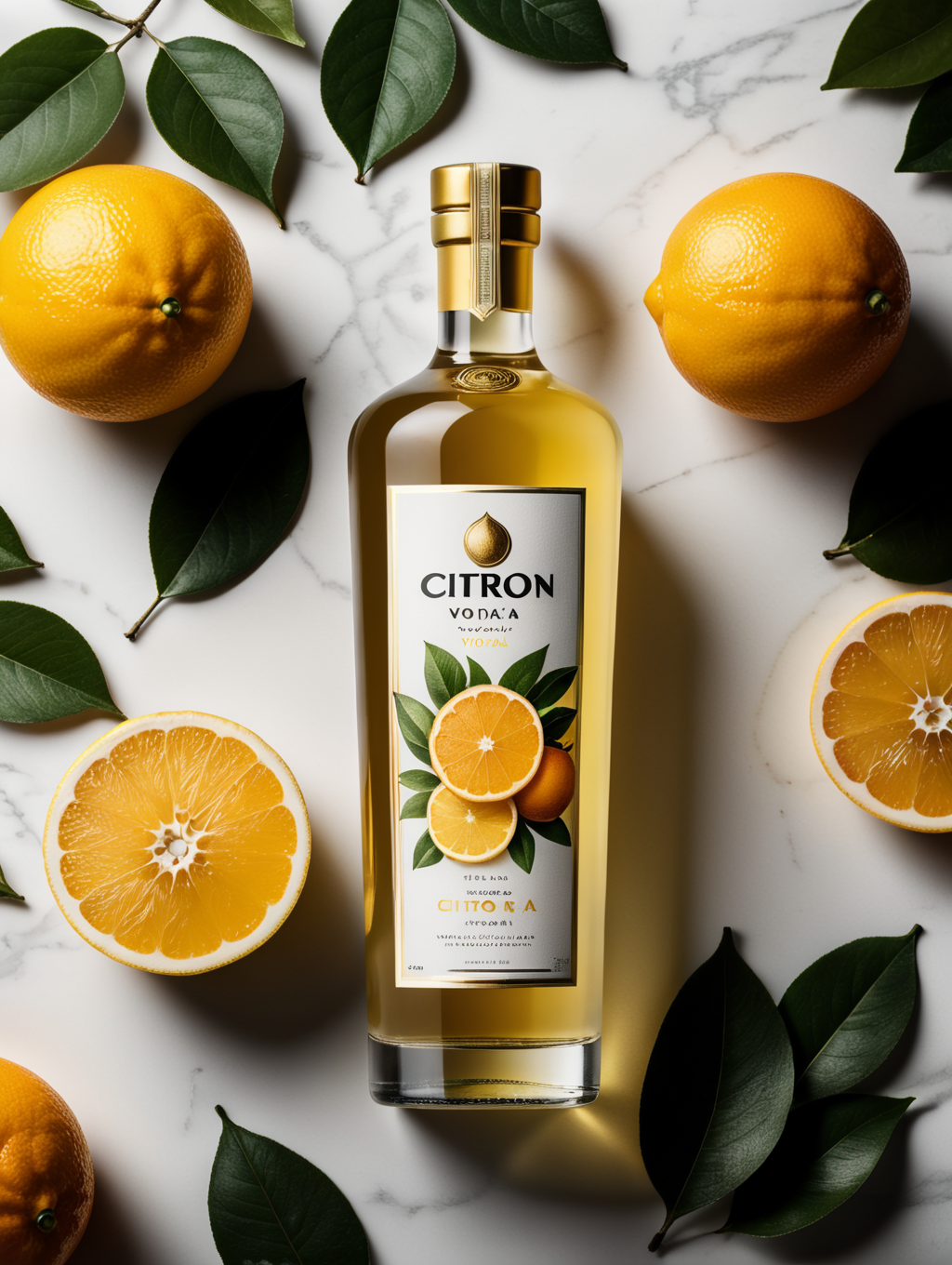 Premium Free ai Images | packaging and branding for citron vodka brand ...