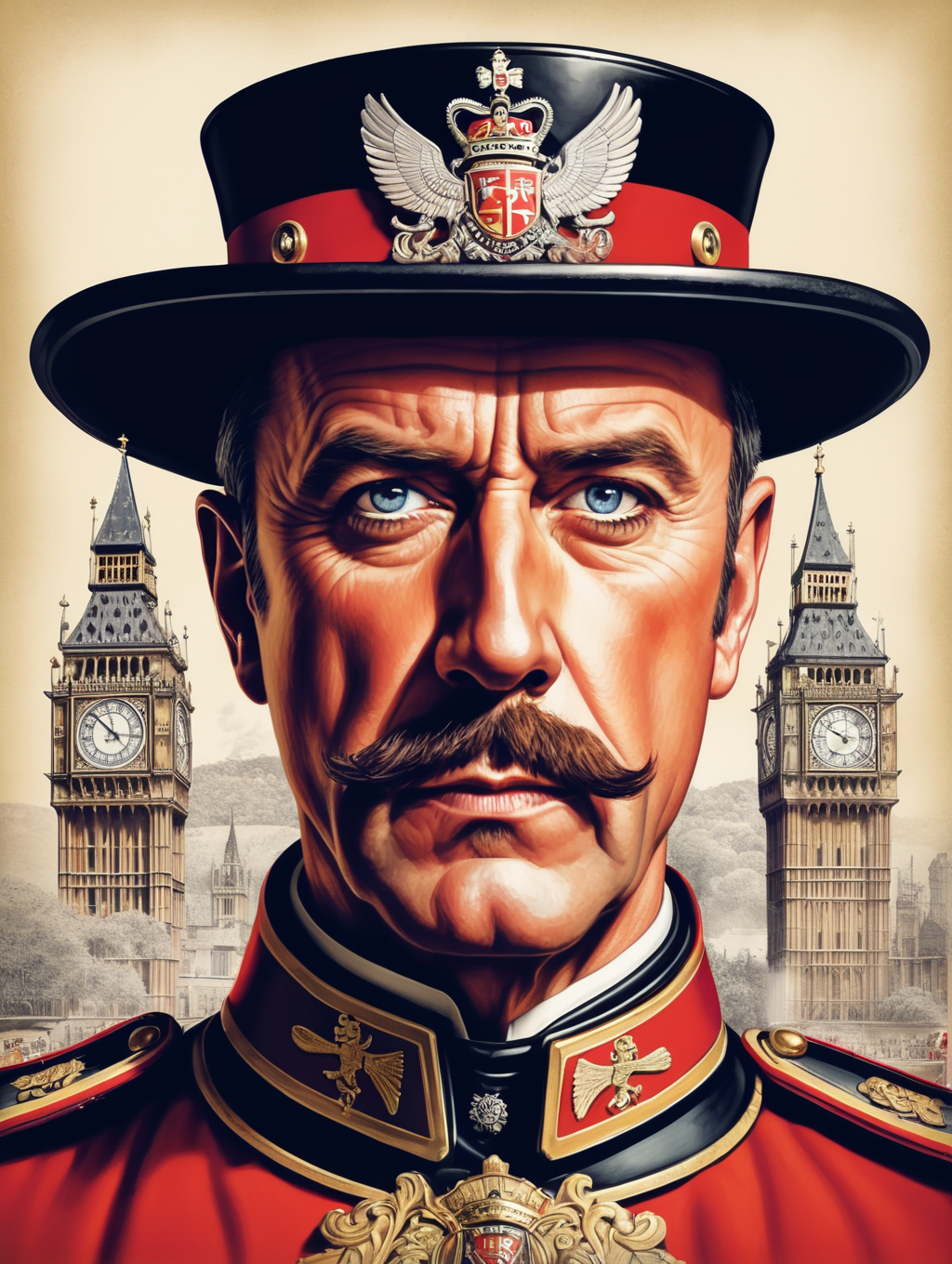 Premium Free ai Images | this artwork of beefeater by george wilson is ...