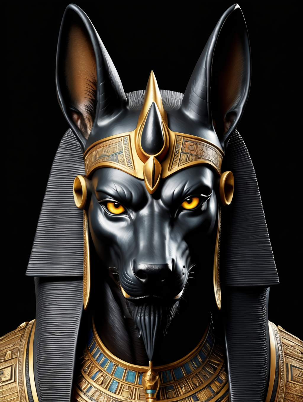 Premium Free ai Images | egyptian god anubis portrait hyper realistic ...