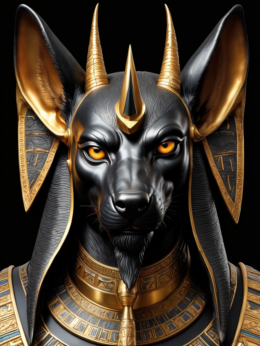 Premium Free ai Images | egyptian god anubis portrait hyper realistic ...