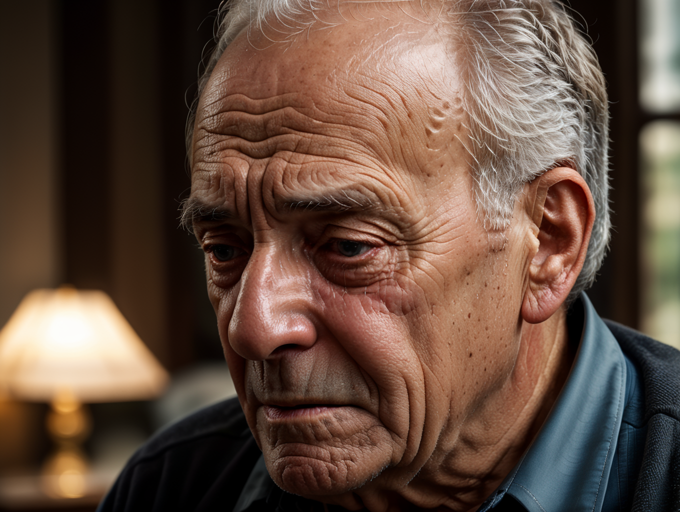 Premium Free ai Images | portrait of an elderly crying man high ...