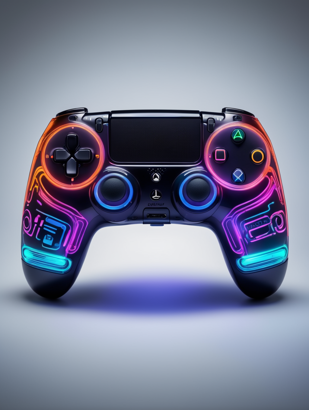 Premium Free ai Images | design futuristic neon colored gaming ...