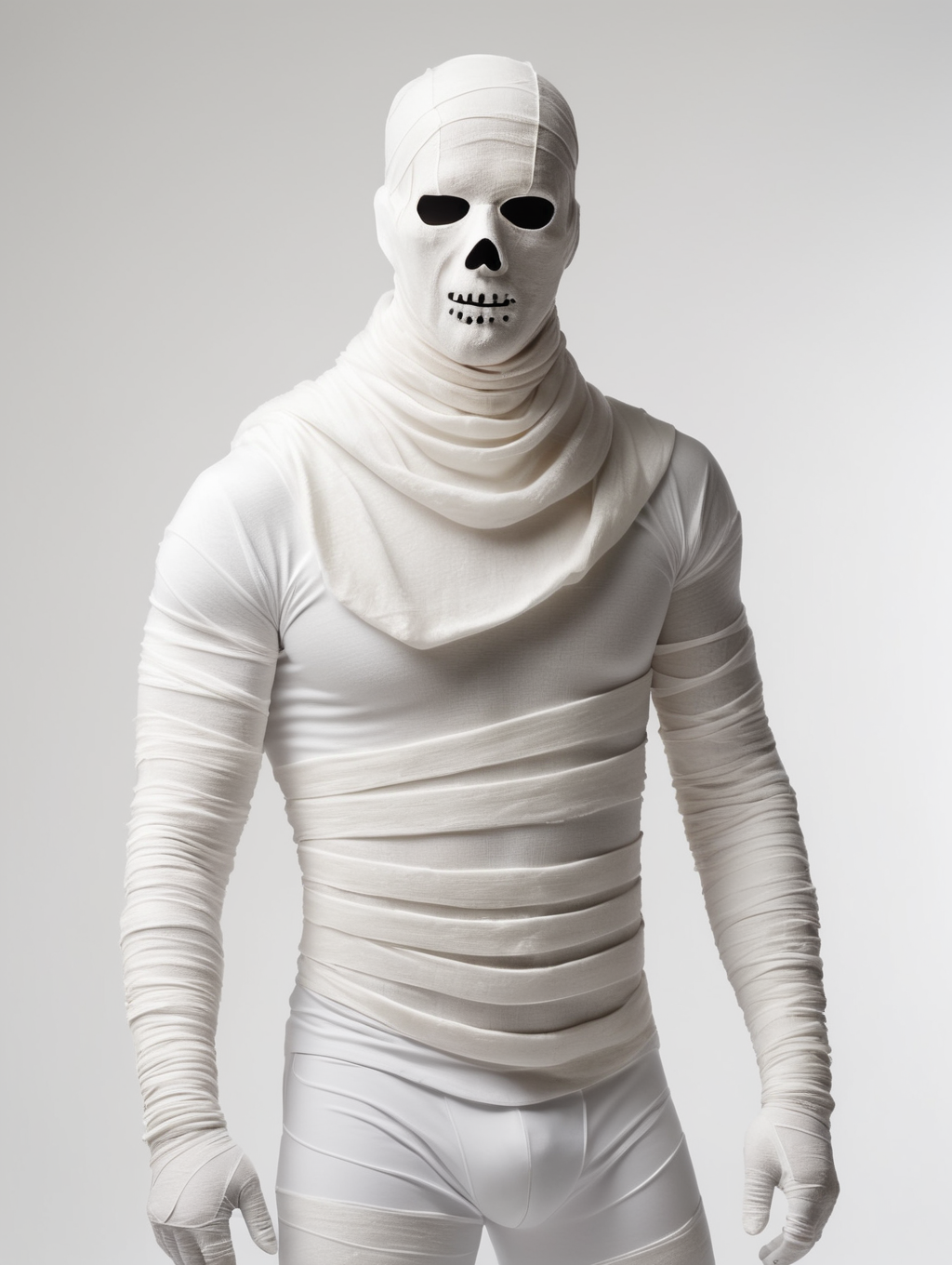 Premium Free ai Images | photograph of man covered in bandages with ...