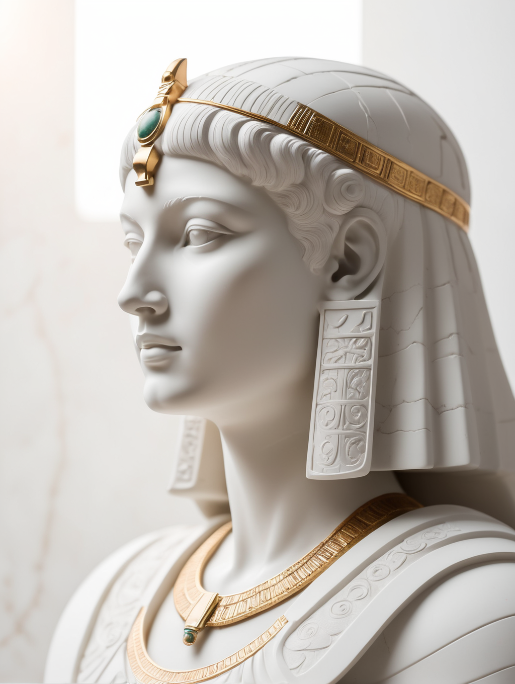 Premium Free ai Images | cleopatra marble statue