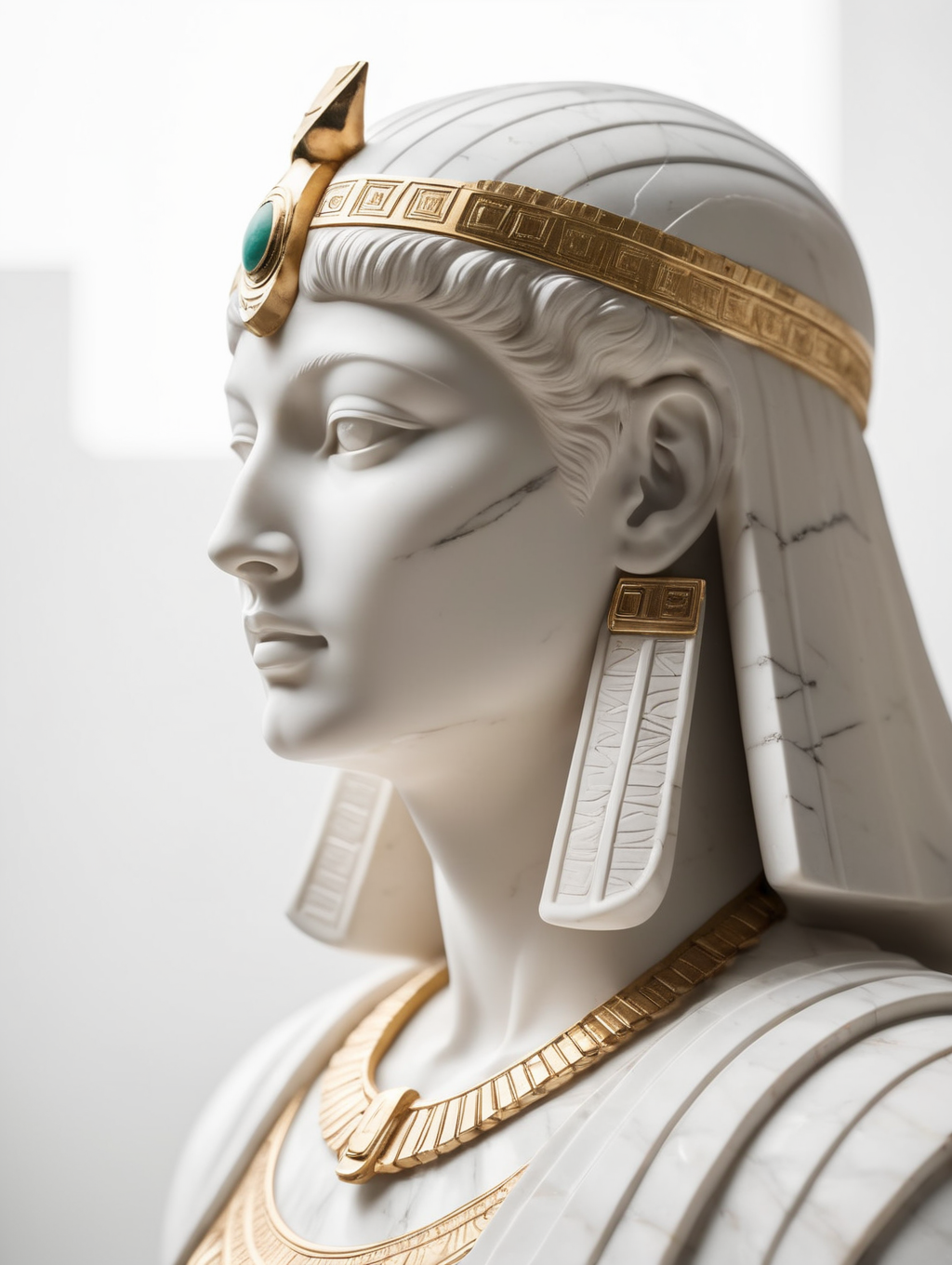 Premium Free ai Images | cleopatra marble statue
