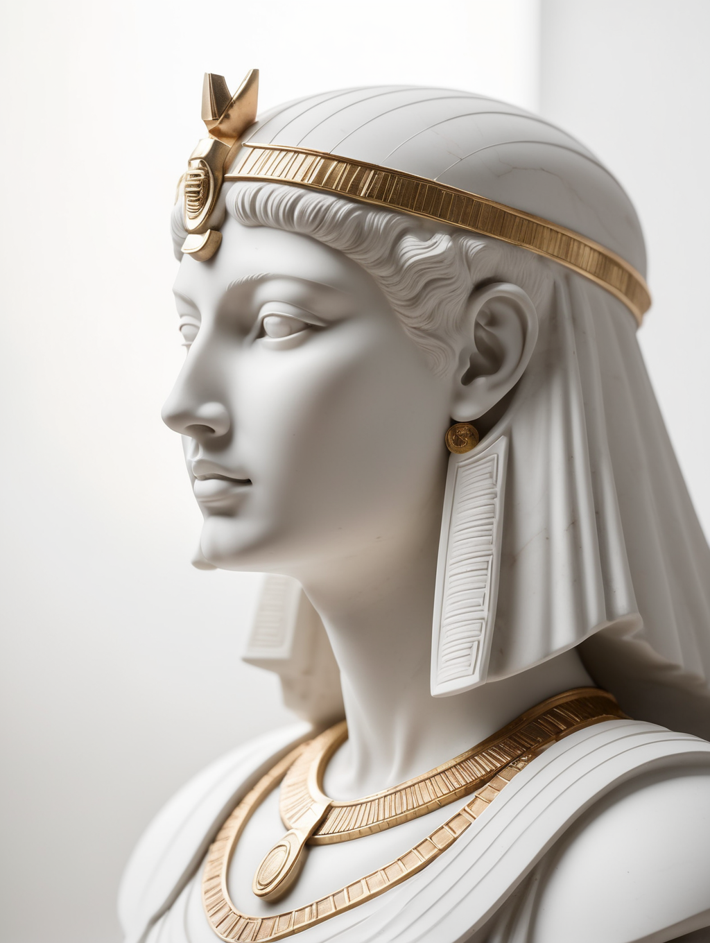 Premium Free ai Images | cleopatra marble statue