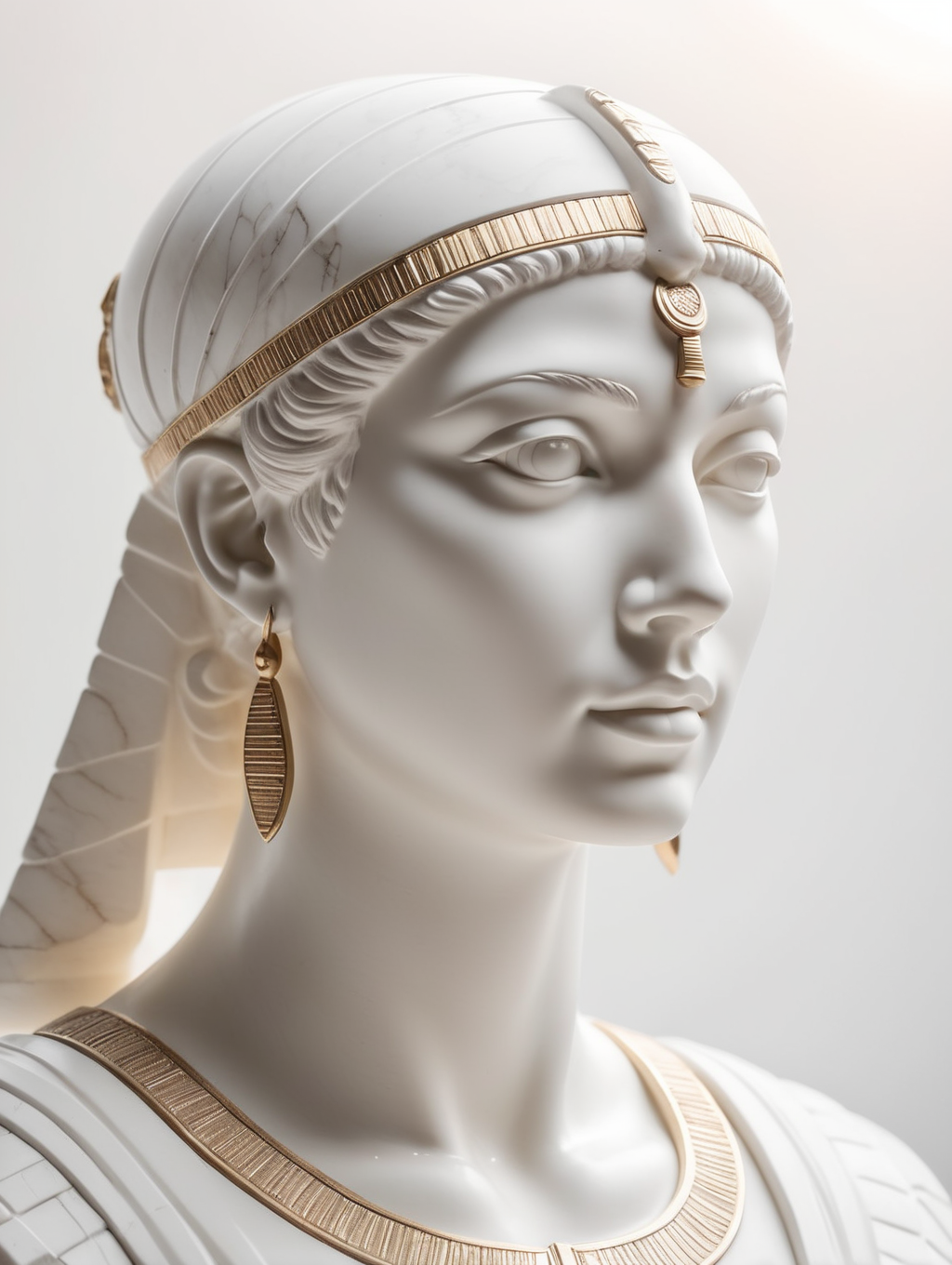Premium Free ai Images | cleopatra marble statue
