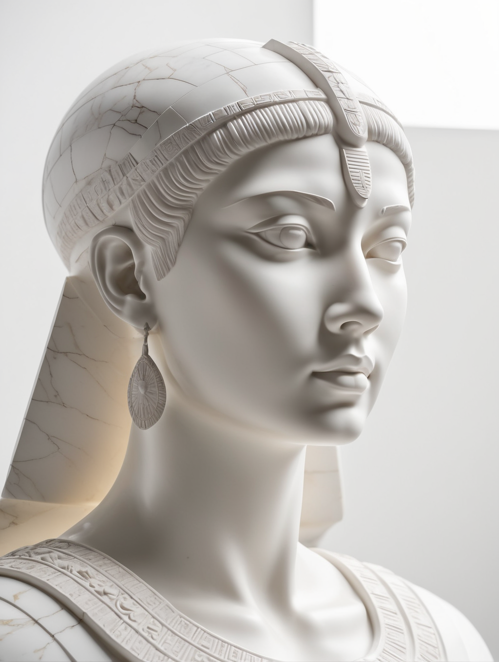 Premium Free ai Images | cleopatra marble statue