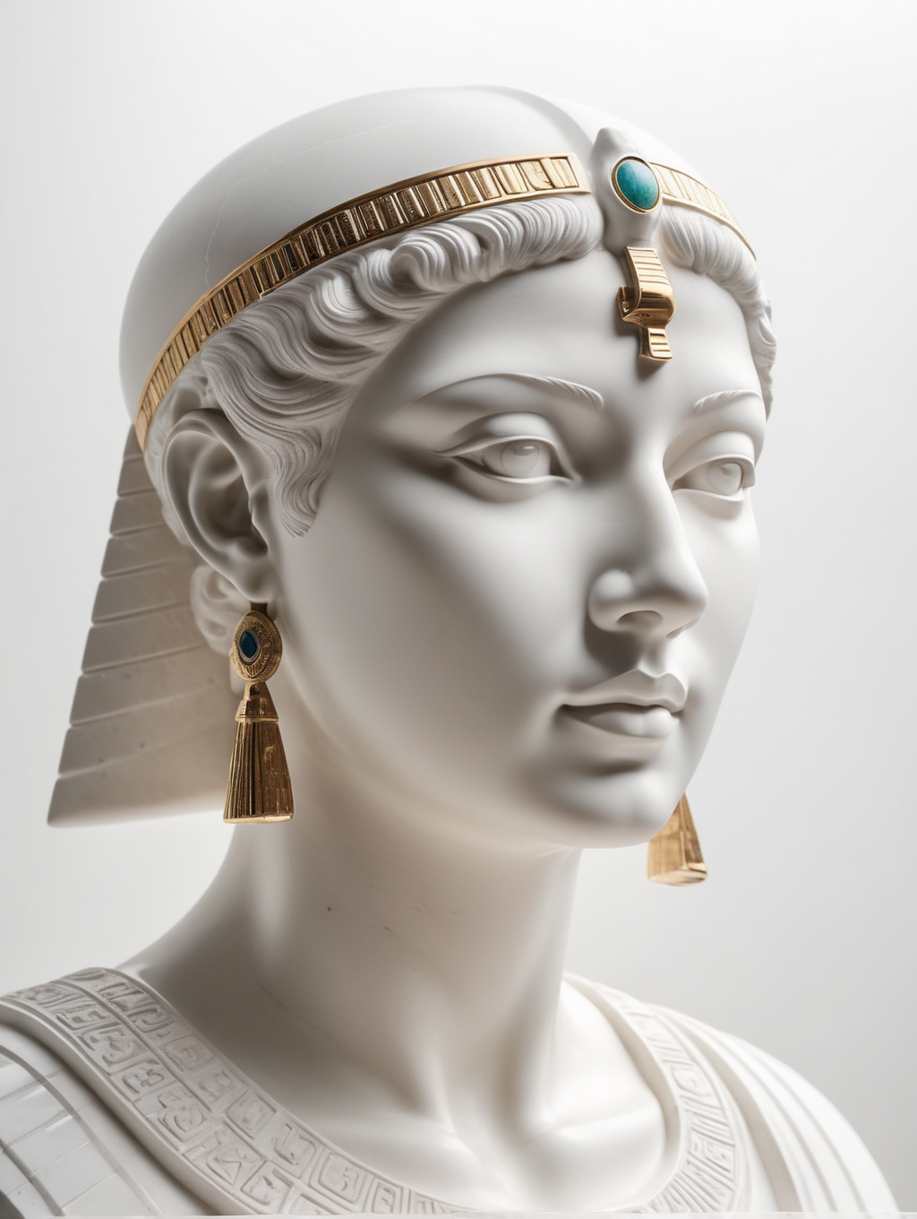 Premium Free ai Images | cleopatra marble statue