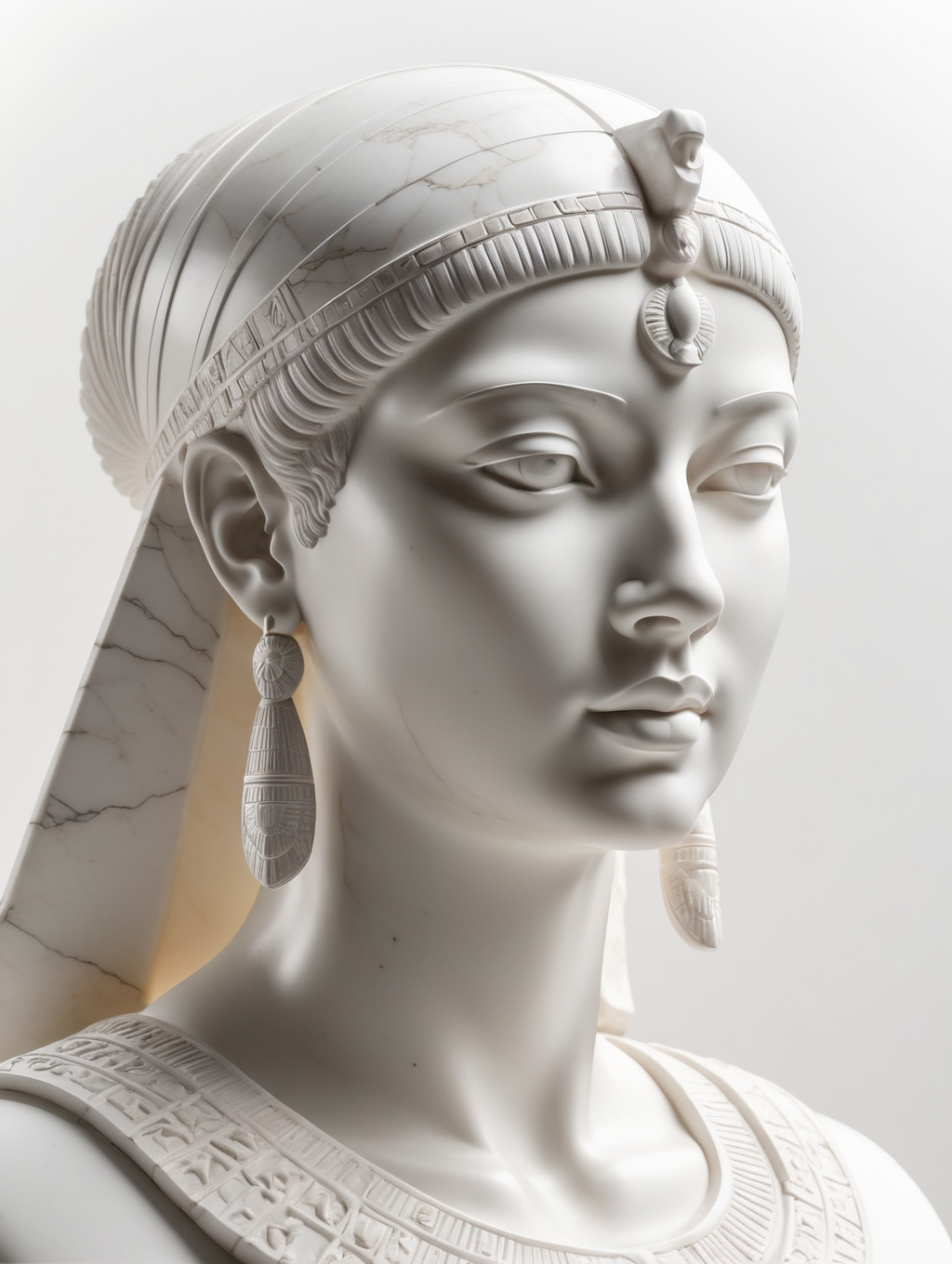 Premium Free ai Images | cleopatra marble statue